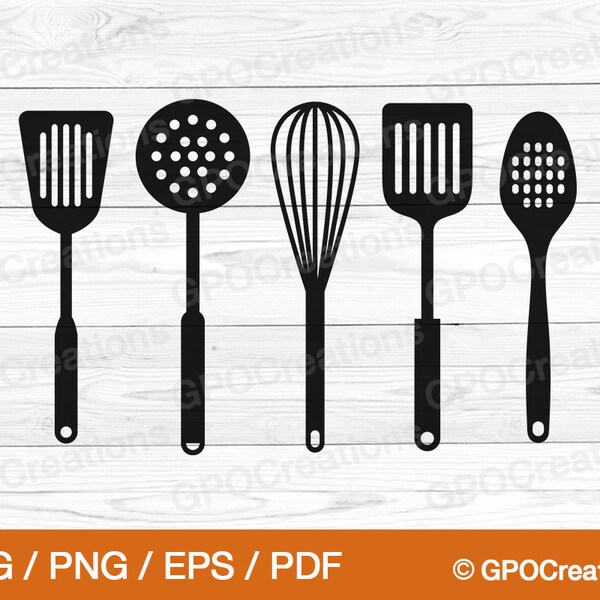 Kitchen Utensils Svg - Etsy