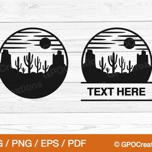 Desert SVG, Desert Scene SVG, Cactus SVG, Desert Landscape Svg, Desert ...
