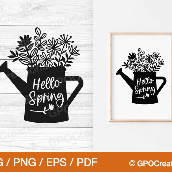 Hello Spring Svg - Etsy