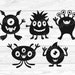 Cute Monsters SVG, Kids Halloween SVG, Cute Monsters Cut File, Monsters ...
