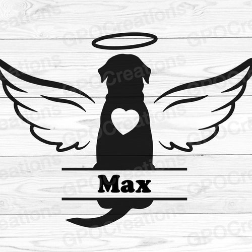 Labrador Svg Pet Dog Memorial SVG Angel Wings SVG Dog - Etsy