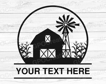 Round Farm Land Svg - Etsy