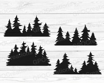 Pine Trees SVG Stick Pine Trees SVG Stick Pine Tree Forest Cut File ...