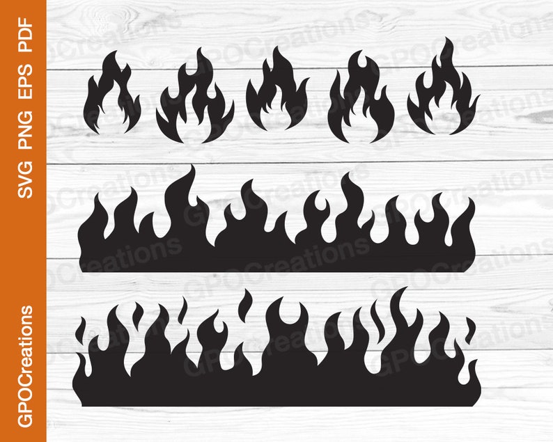 Fire SVG, Flame SVG, Flames SVG, Fire Flame Svg, Fire Clipart, Campfire ...
