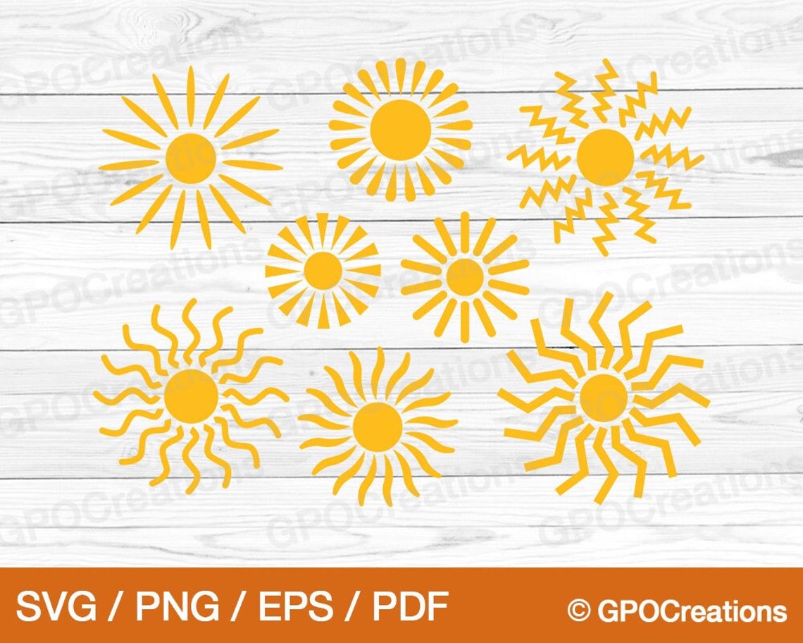 Sun SVG Bundle Sun SVG Sun Clipart Sunshine SVG Summer - Etsy