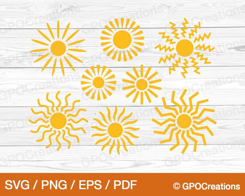 Sun SVG Bundle Sun SVG Sun Clipart Sunshine SVG Summer - Etsy