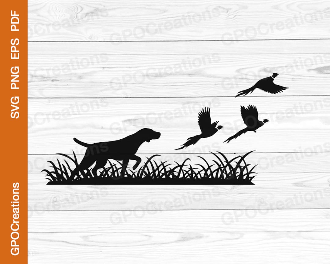 Hunting Dog SVG, Pheasant Hunting SVG, Pheasant Svg, Hunting Dog Cut ...