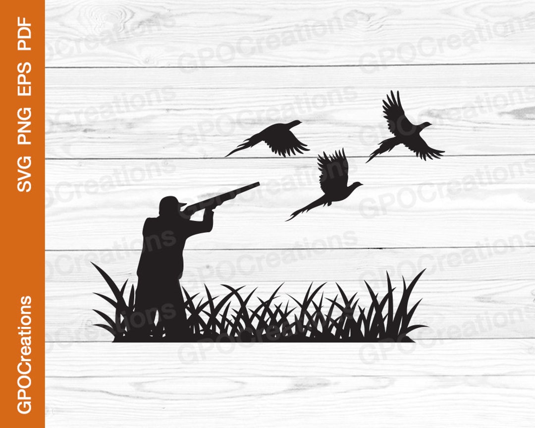 Pheasant Hunting Svg Pheasant Svg Hunting Clipart Bird Hunting Svg Hunting Season Svg