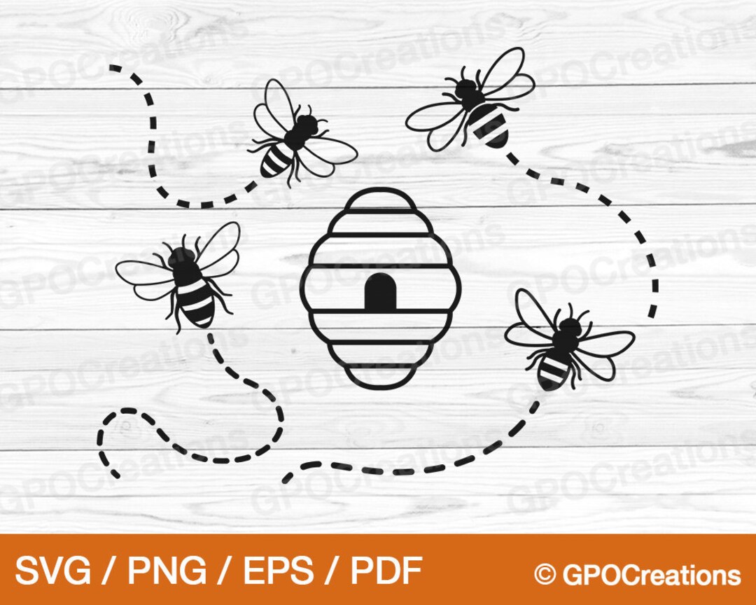 Honey Bee SVG, Beehive SVG, Honeybees SVG, Honey Cut File, Beekeeper ...