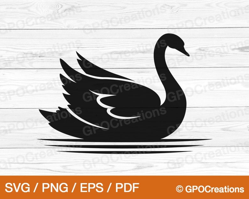 Swan SVG Beautiful Swan SVG Swan Cut File Swan Vector Swan - Etsy