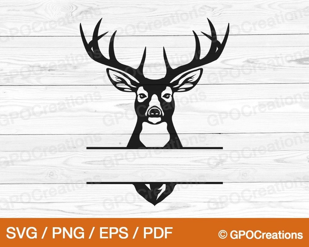 Deer SVG Deer Monogram SVG Deer Hunting SVG Deer Head Svg | Etsy