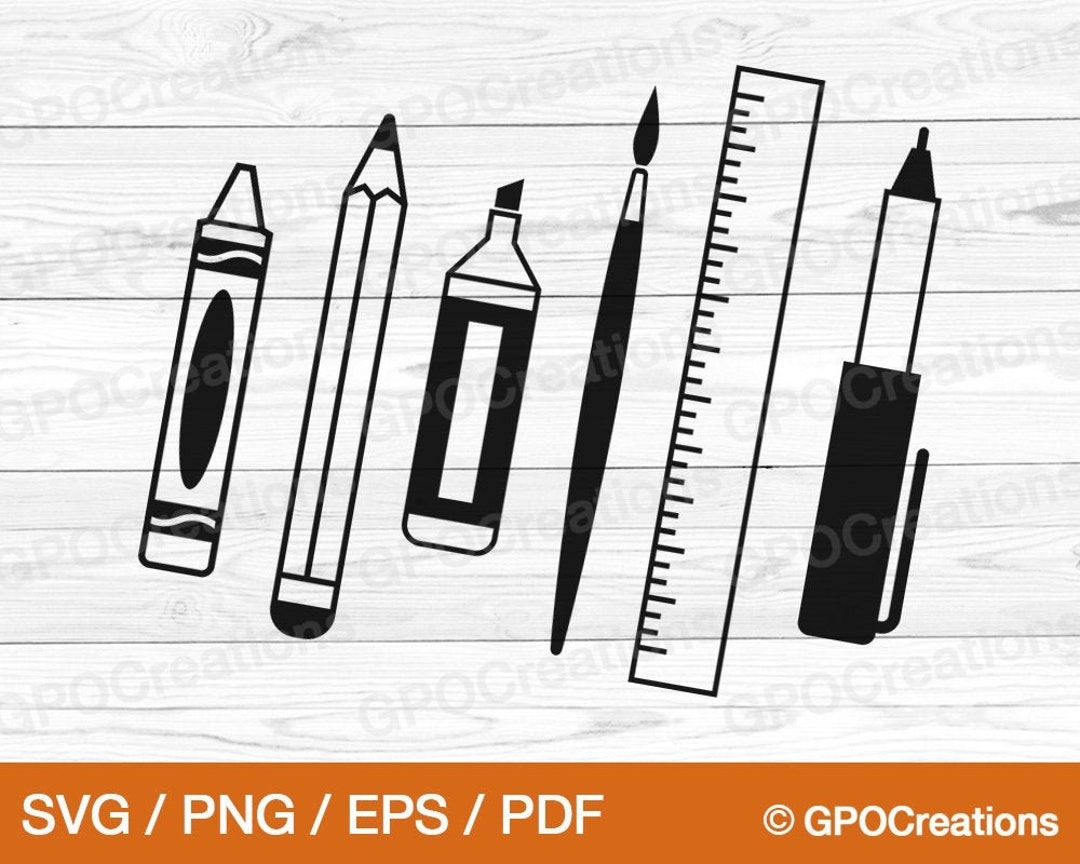 School SVG School Supplies SVG Teacher SVG Back to School - Etsy
