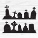 Tombstones SVG, Graveyard SVG, Gravestones SVG, Cemetery Svg, Halloween ...