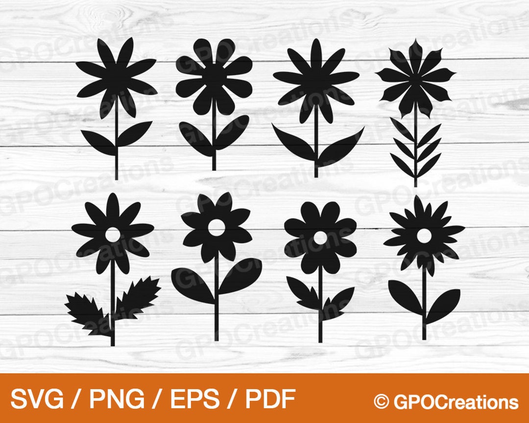 Flowers SVG, Spring SVG, Spring Flowers SVG, Flowers and Leaves Svg ...