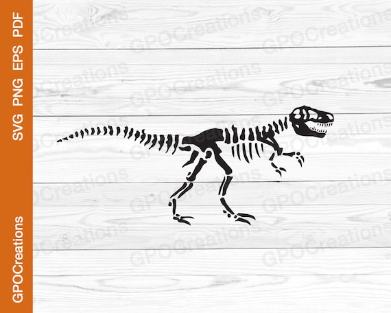 Dinosaur Skeleton Clip Art Black And White