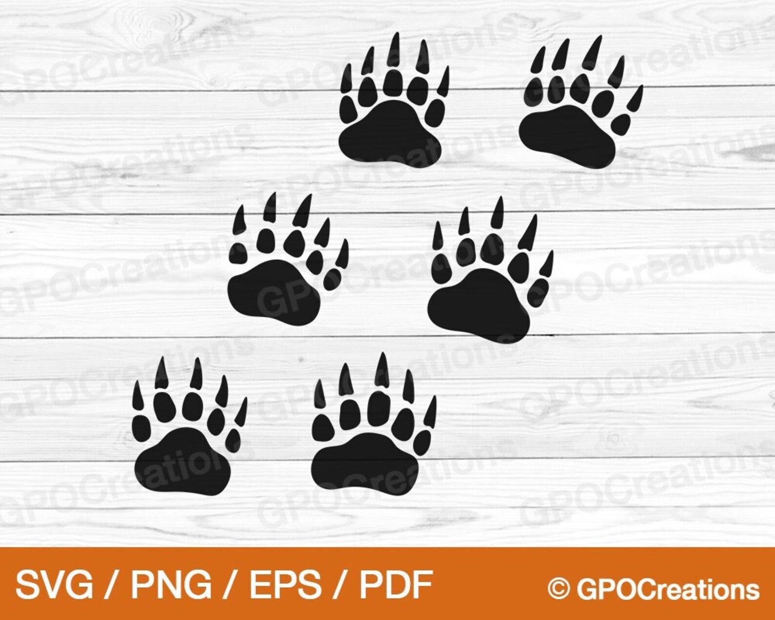 Bear Paw SVG Bear Paw Print SVG Bear SVG Bear Claw Svg - Etsy