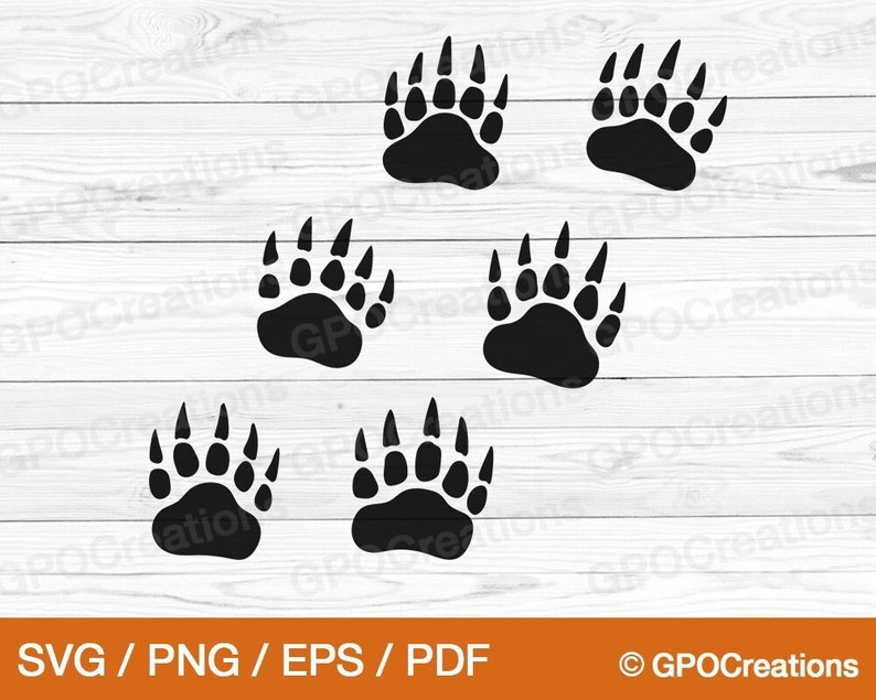 Bear Paw SVG Bear Paw Print SVG Bear SVG Bear Claw Svg - Etsy