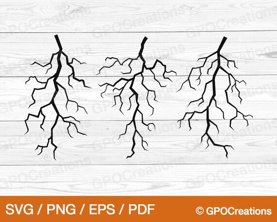 Lightning SVG Lightning Strike SVG Lightning Clipart - Etsy