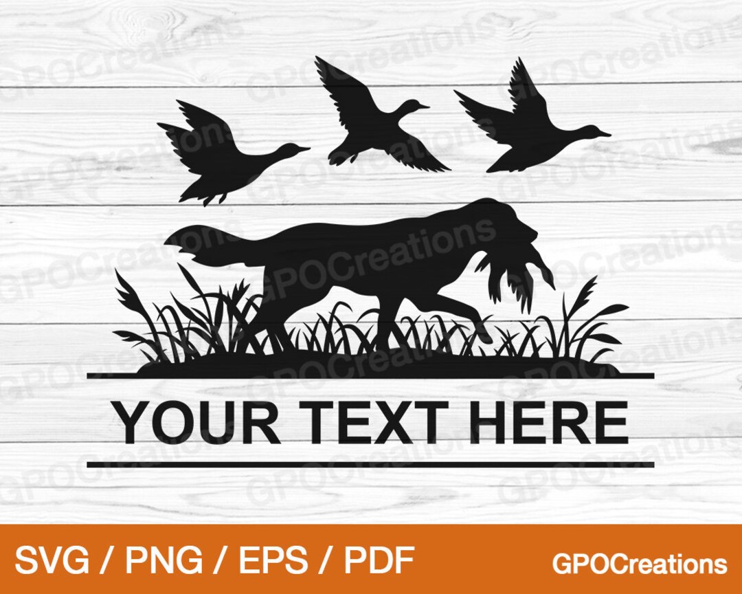 Hunting Dog SVG, Hunting Dog Split Monogram SVG, Duck Hunting SVG ...