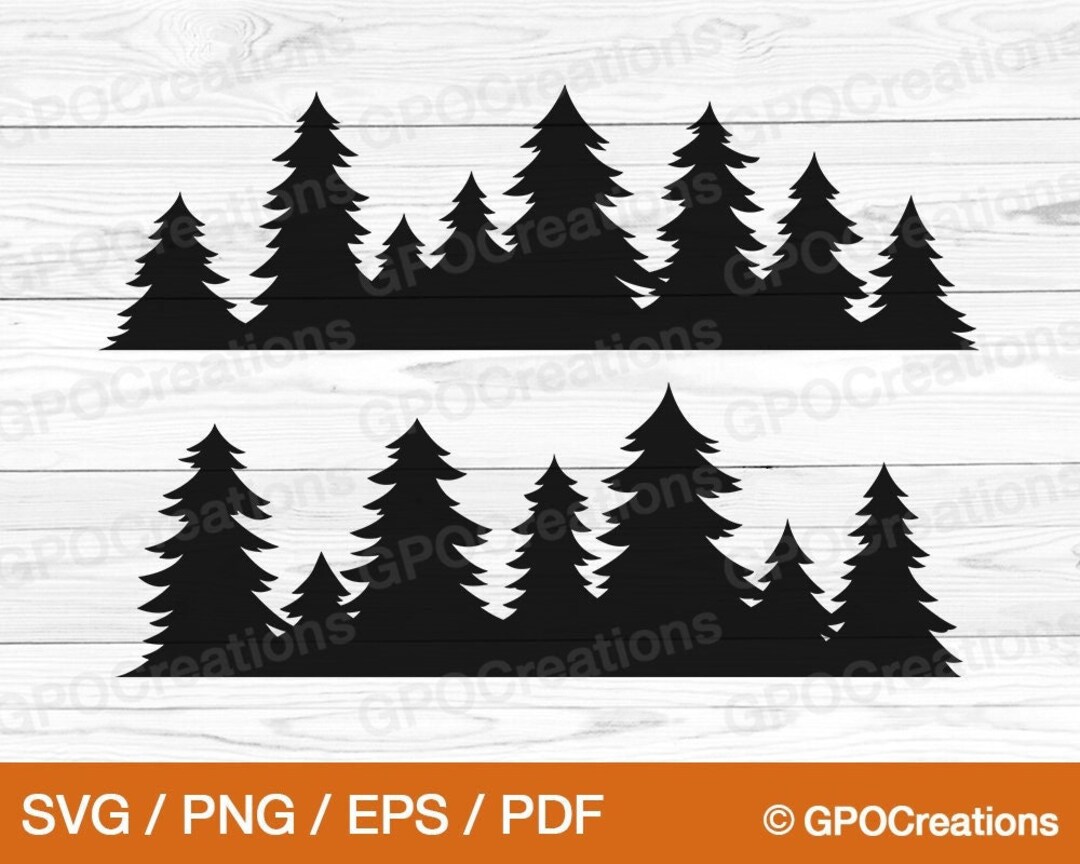 Forest SVG Pine Tree Forest SVG Forest Silhouette SVG Tree - Etsy