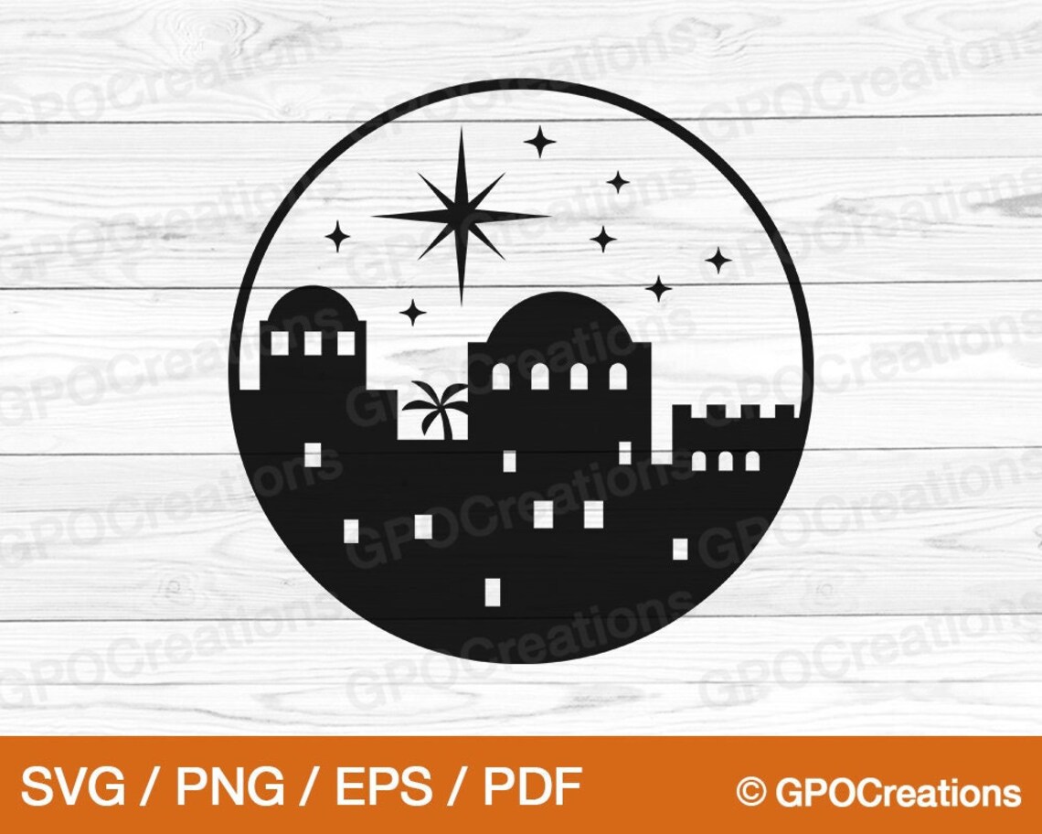 Bethlehem SVG, Christmas Star SVG, Christmas SVG, Bethlehem Clipart ...