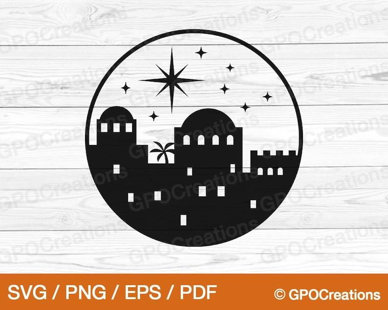 Bethlehem SVG, Christmas Star SVG, Christmas SVG, Bethlehem Clipart ...