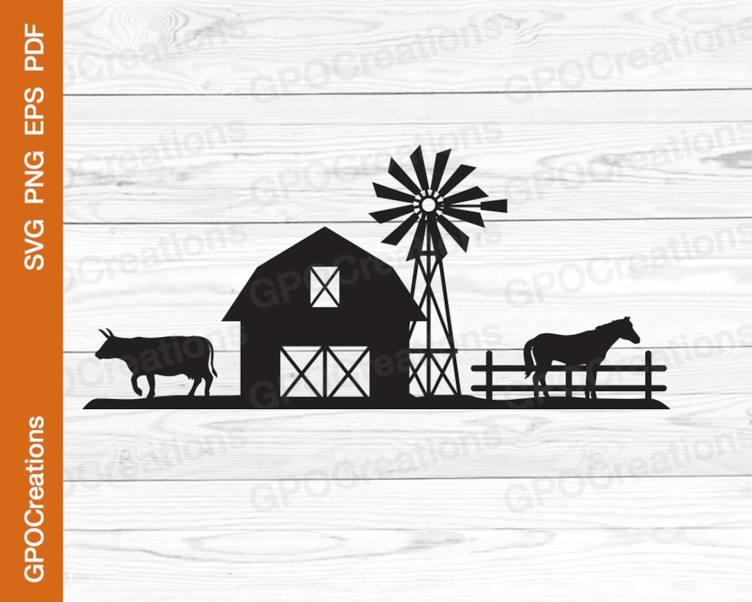 Farm SVG, Farm Life SVG, Farm Backdrop SVG, Farm Scene Svg, Welcome to ...