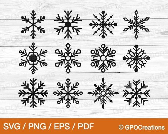 Snowflake SVG Bundle Snowflakes SVG Christmas SVG Winter | Etsy