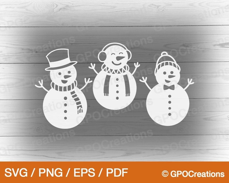 Snowman SVG Christmas Snowman SVG Snowman Ornament SVG - Etsy
