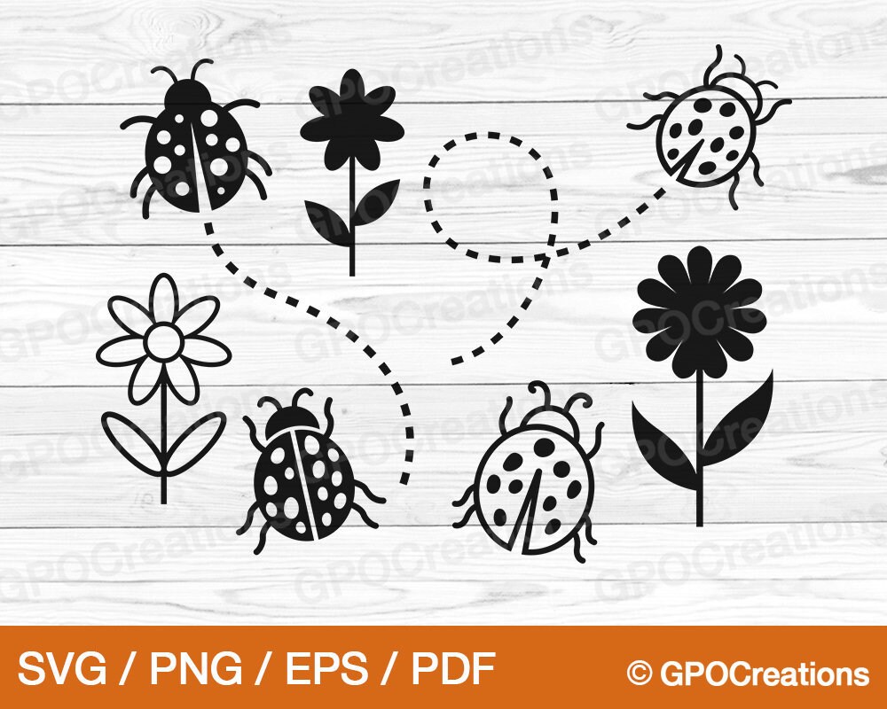 Ladybug SVG Spring SVG Hello Spring SVG Spring Svg Bundle | Etsy