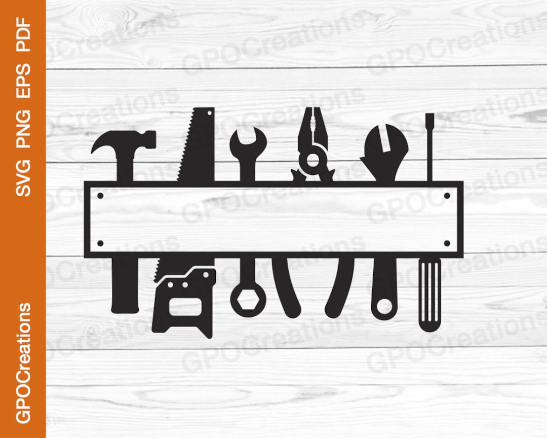 Tools Monogram SVG, Tools Split Frame SVG, Mechanic Tools SVG, Dad ...