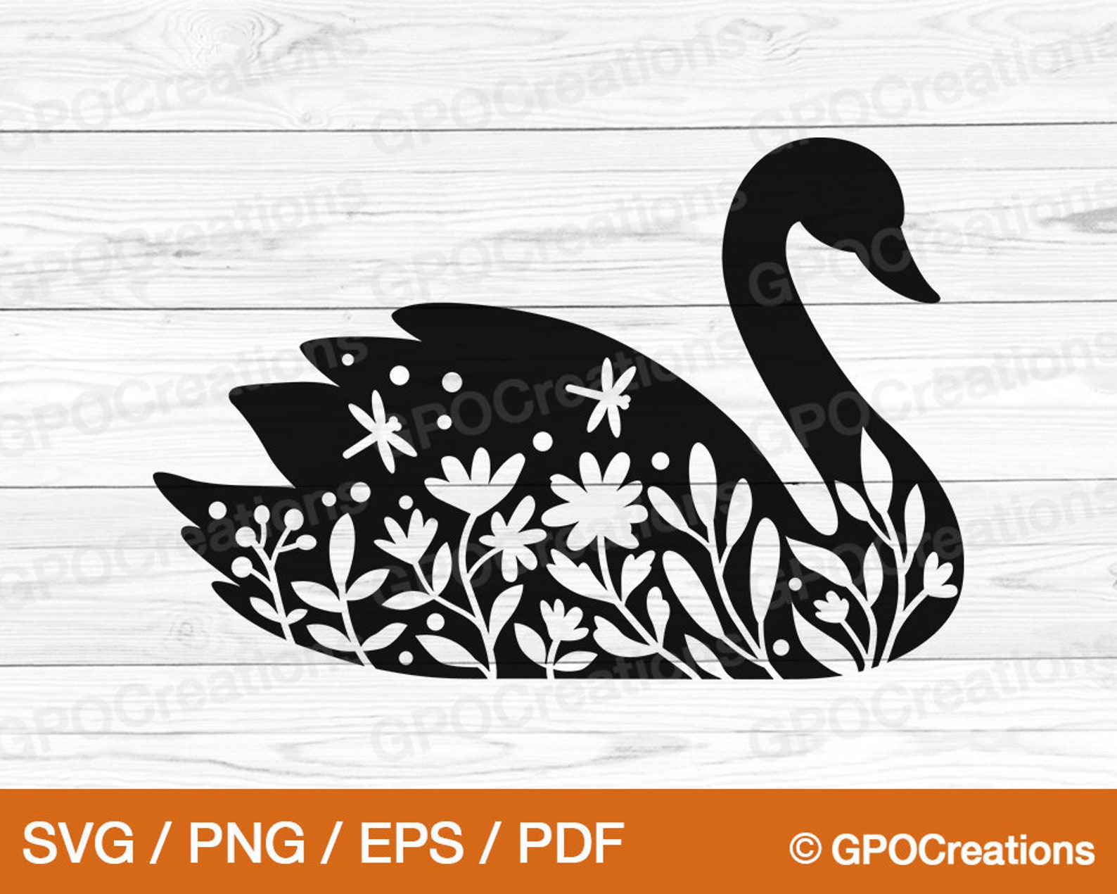 Swan SVG Swan Vector Swan Clipart Swan Cut File Swan PNG - Etsy
