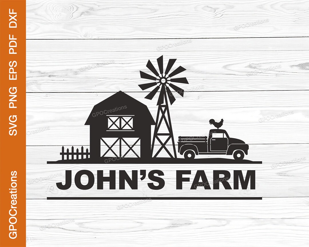 Farm SVG, Farm Split Frame SVG, Farm Monogram Svg, Farm Cut File, Farm ...