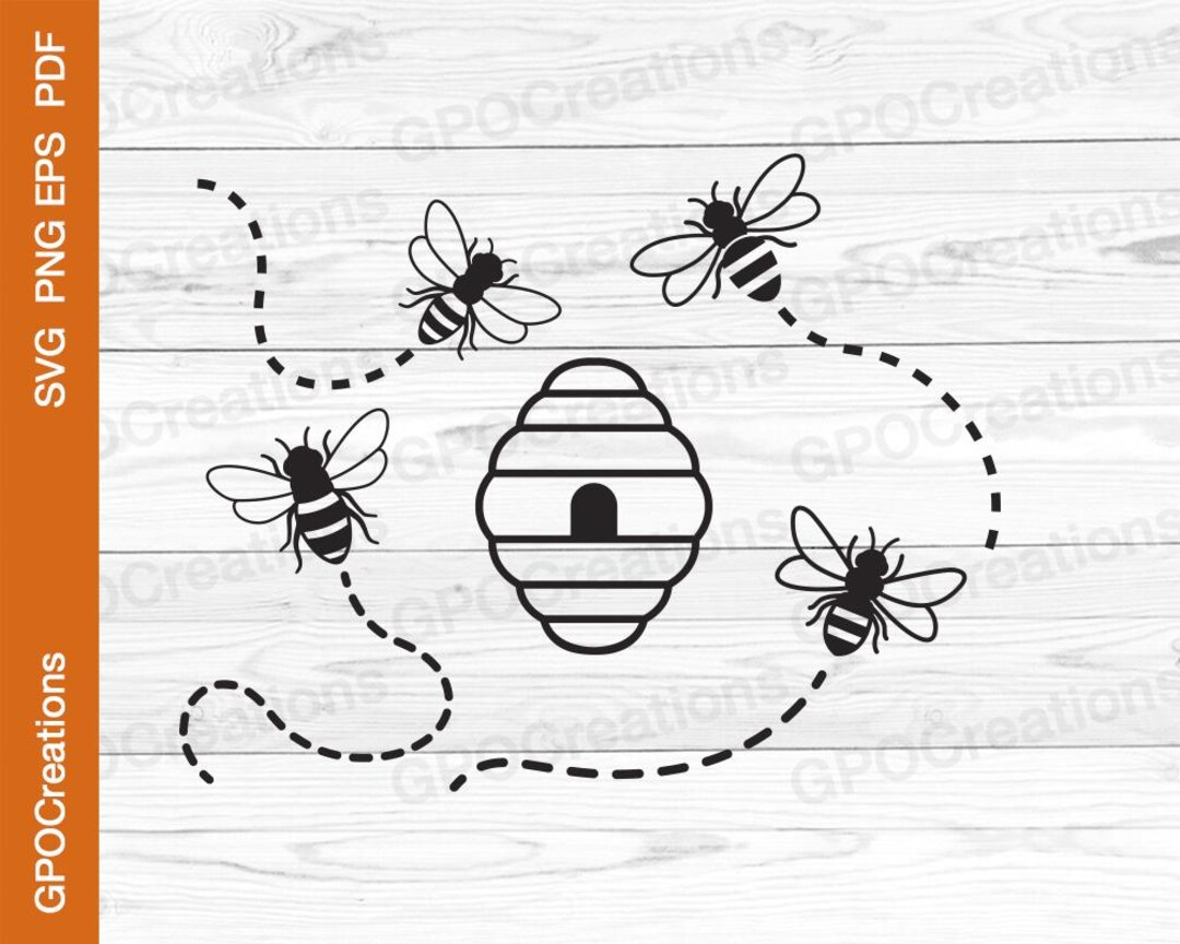 Honey Bee SVG, Beehive SVG, Honeybees SVG, Honey Cut File, Beekeeper ...