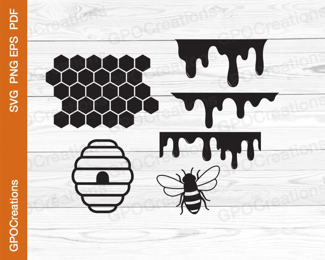 Honey SVG, Honeycomb SVG, Honey Bee SVG, Arquivo de Corte de Mel, Honey ...
