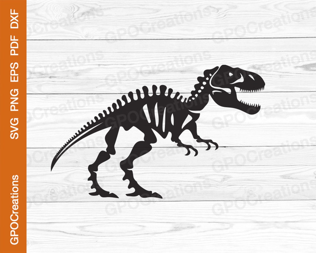 Dinosaur SVG, Dinosaur Skeleton SVG, Dinosaur Silhouette, Dinosaur ...