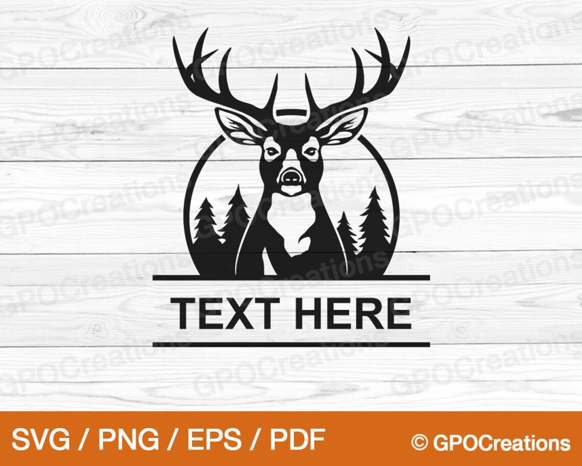 Deer SVG Forest SVG Forest Monogram SVG Deer Monogram Svg | Etsy