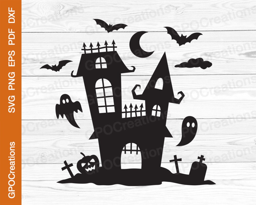 Halloween Haunted House SVG, Spooky House SVG, Haunted House SVG ...
