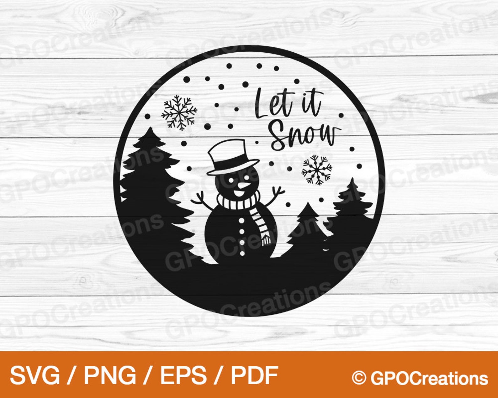 Let It Snow SVG, Snowman SVG, Merry Christmas SVG, Christmas Snowman ...