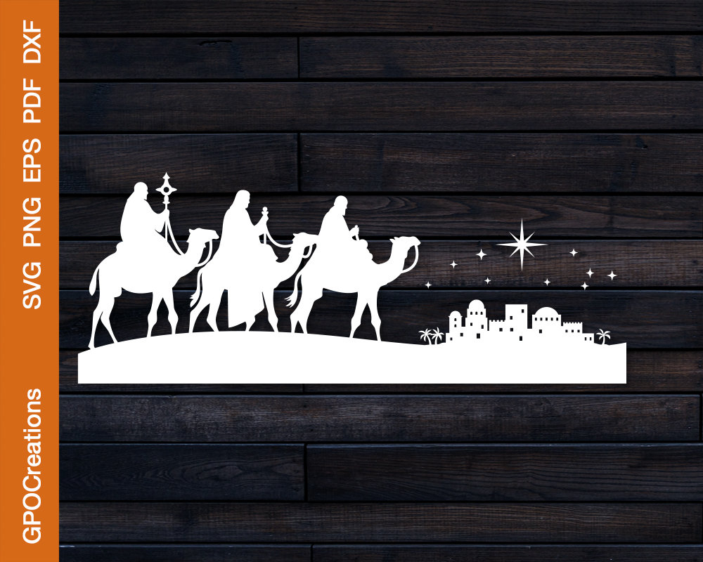 Bethlehem SVG, Christmas Star SVG, Three Wise Men SVG, Bethlehem Cut ...