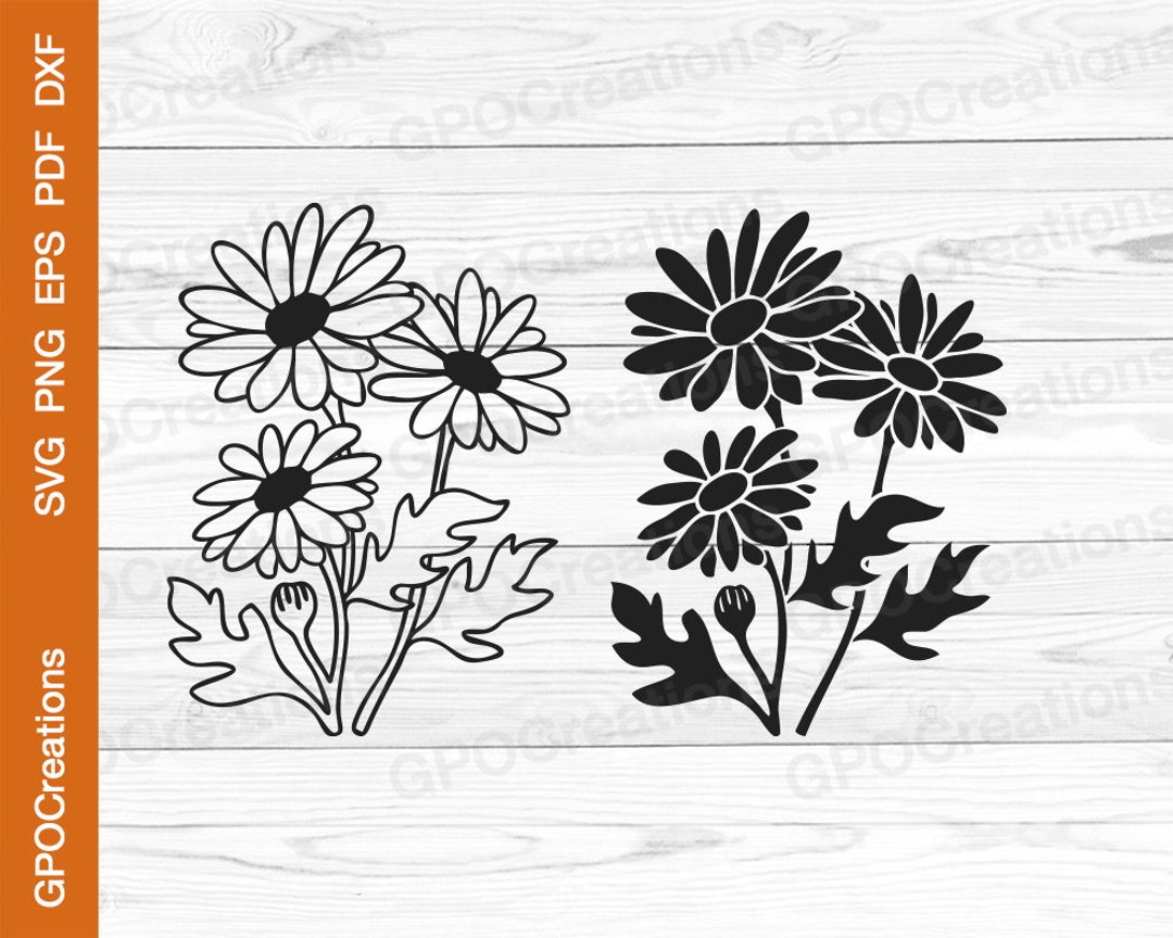 Daisy Svg, Daisy Flower Svg, Flower Svg, Daisy Cut File, Svg Flower ...