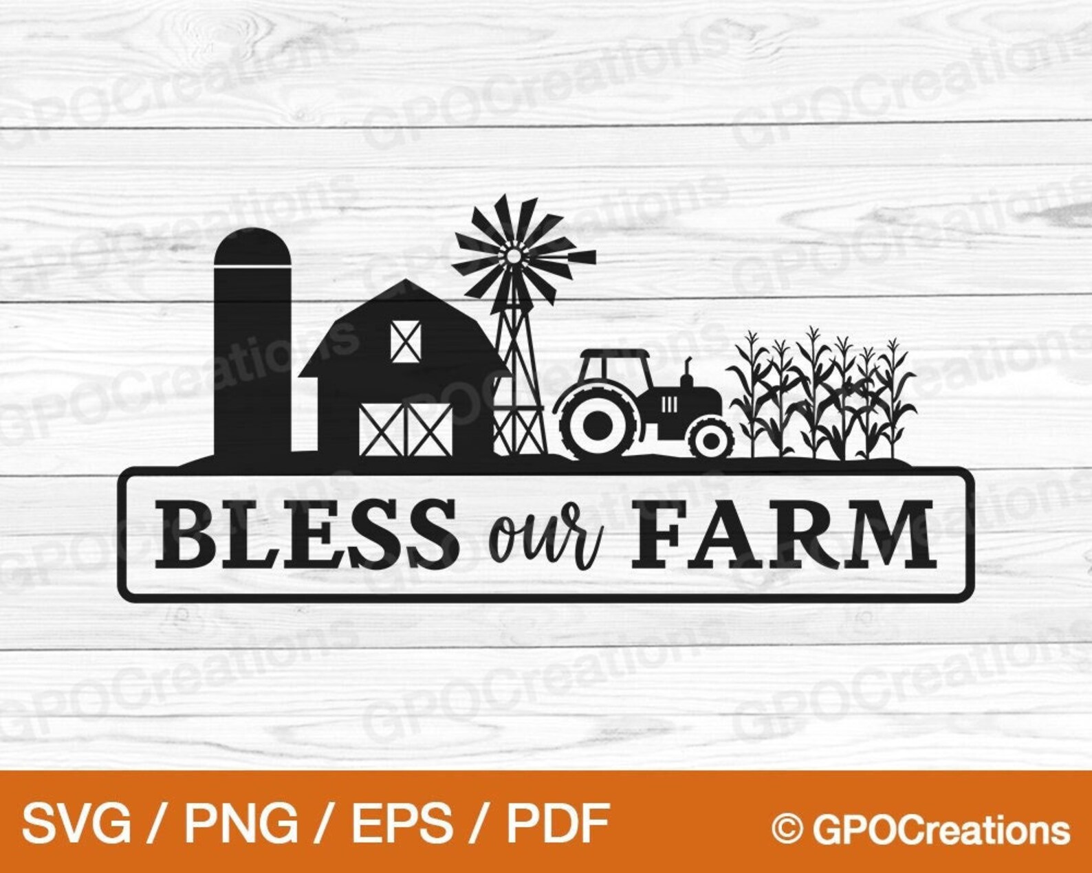 Farm SVG, Bless Our Farm SVG, Farm Life SVG, Farm Scene Svg, Farm Cut ...