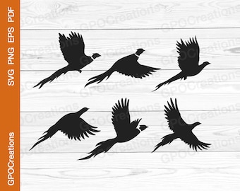 Flying Pheasant SVG Pheasant SVG, Pheasant Hunting SVG, Bird Hunting ...