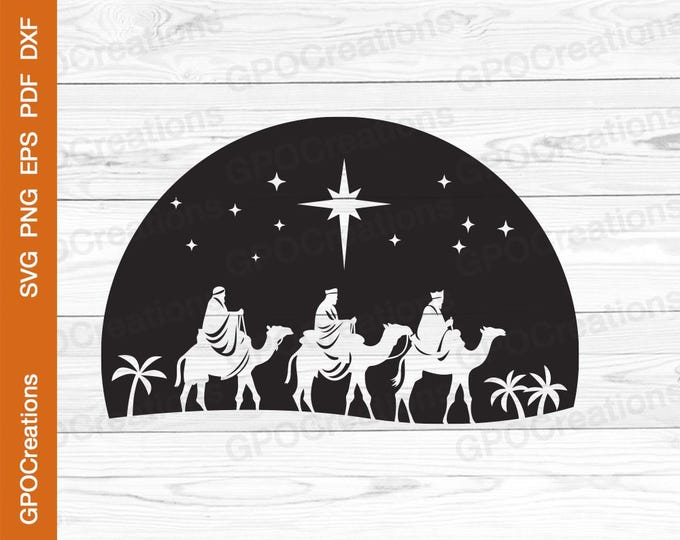 Nativity Scene SVG, Nativity Set PNG, Nativity Scene Silhouette ...