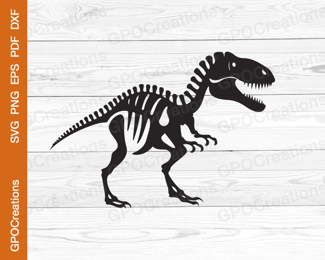 Dinosaur SVG, Dinosaur Skeleton SVG, Dinosaur Clipart, Dinosaur Cut ...