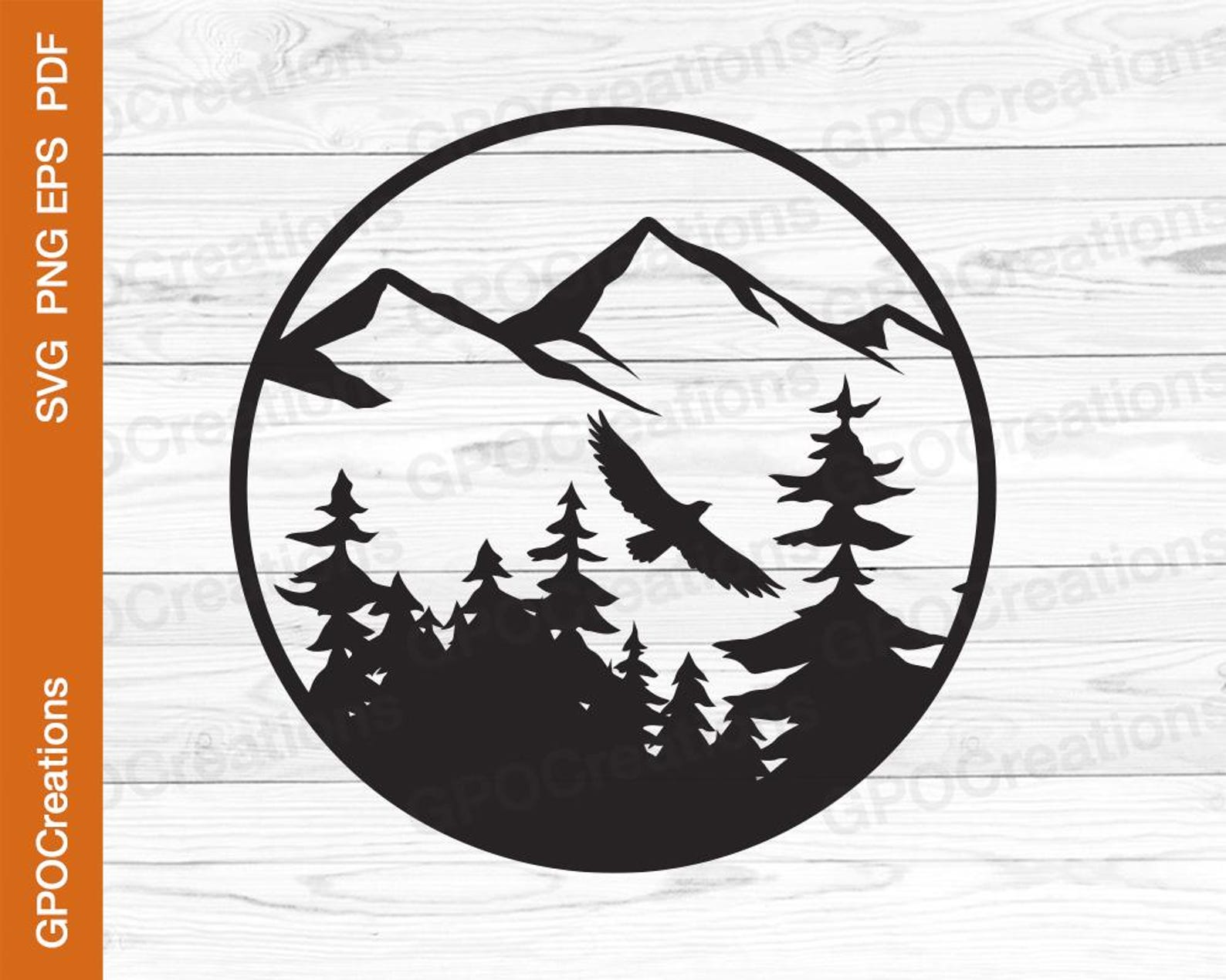 Mountain SVG, Mountain Scene SVG, SVG Mountain Circle, Mountain and ...