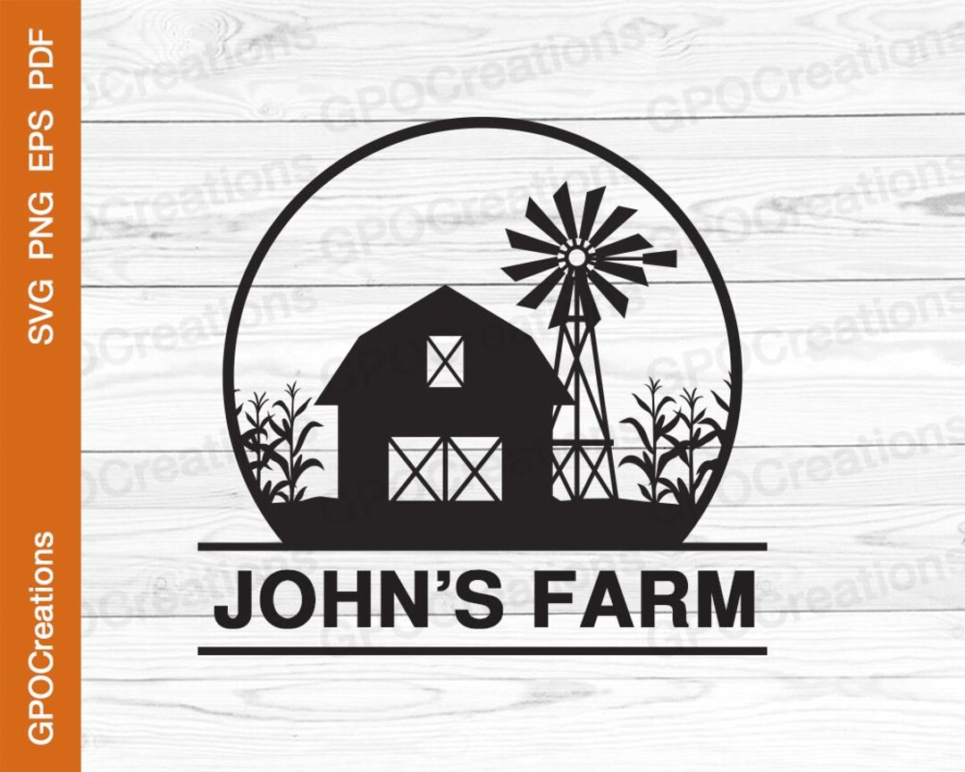 Farm SVG, Farm Scene SVG, Farm Split Monogram SVG, Farm Life Svg ...