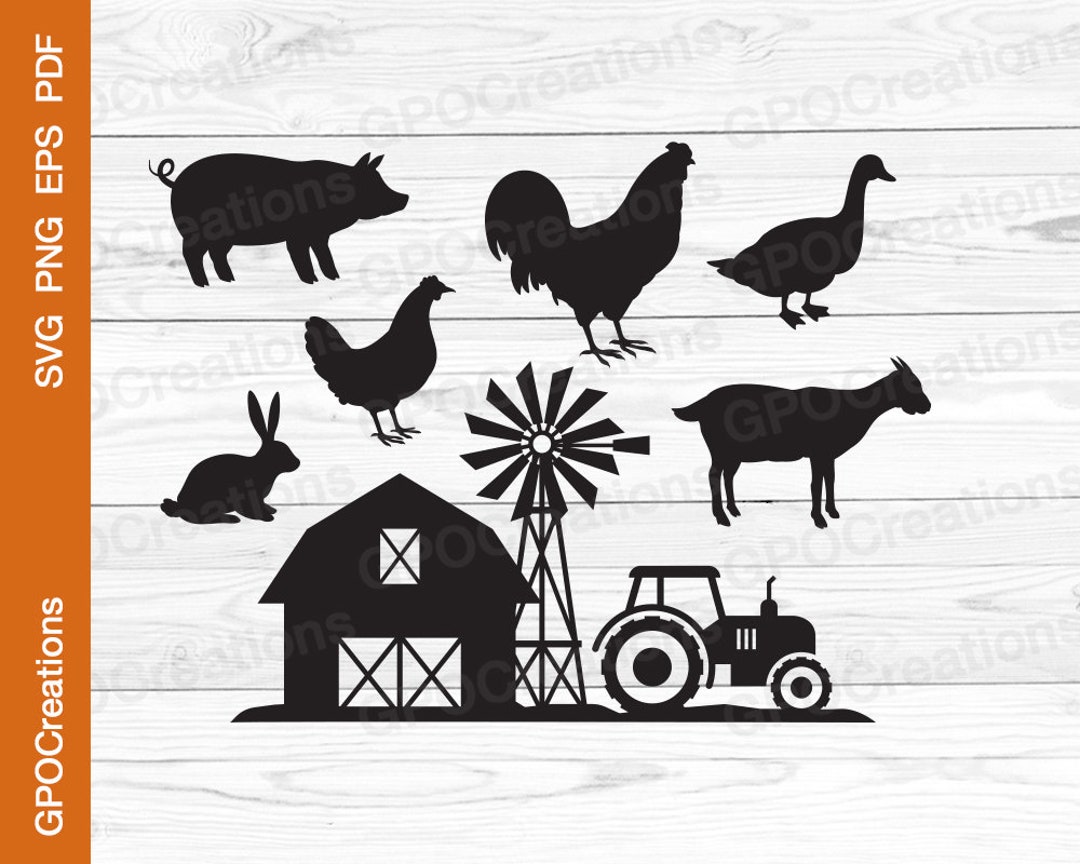 Farm SVG Bundle, Farm Animals SVG, Barn SVG, Tractor Svg, Farm Life Svg ...