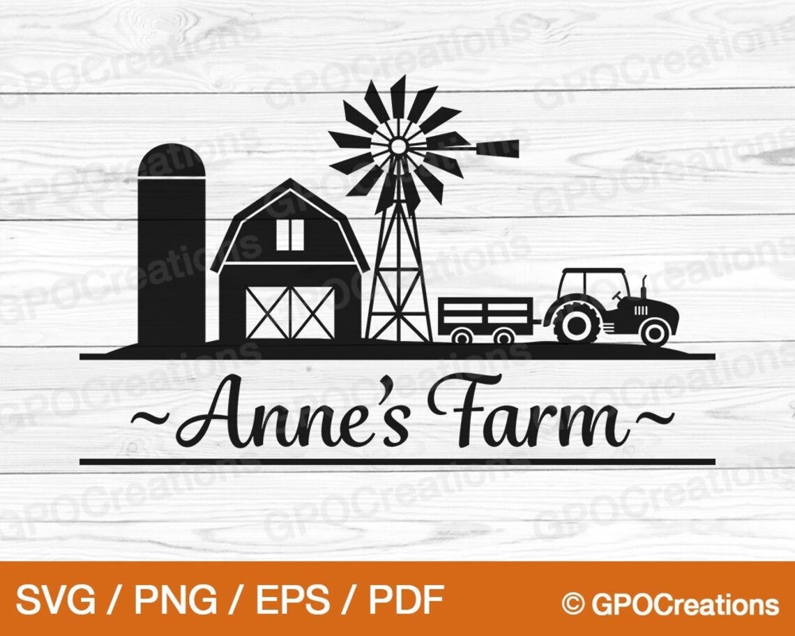 Farm SVG Farm Split Frame SVG Farm Monogram Svg Farm Scene - Etsy