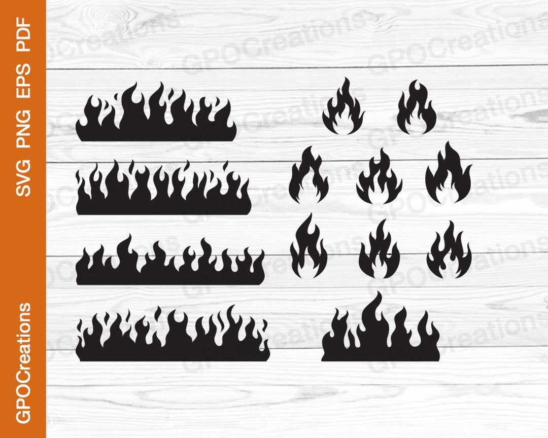 Fire SVG Bundle, Flames SVG, Fire Flame SVG, Flame Svg, Fire Clipart ...